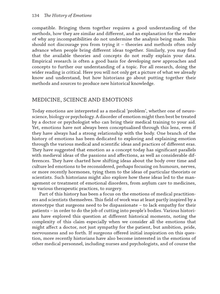 The History of Emotions A Student Guide To Methods... - (MEDICINE ...