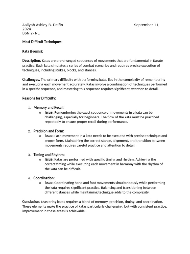 Delfin Reflection Basics of Karate | PDF