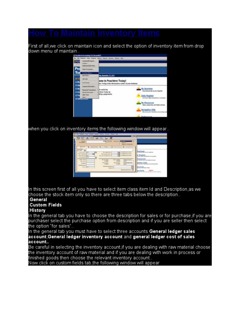 How To Maintain Inventory Items | PDF | Tab (Gui) | Inventory
