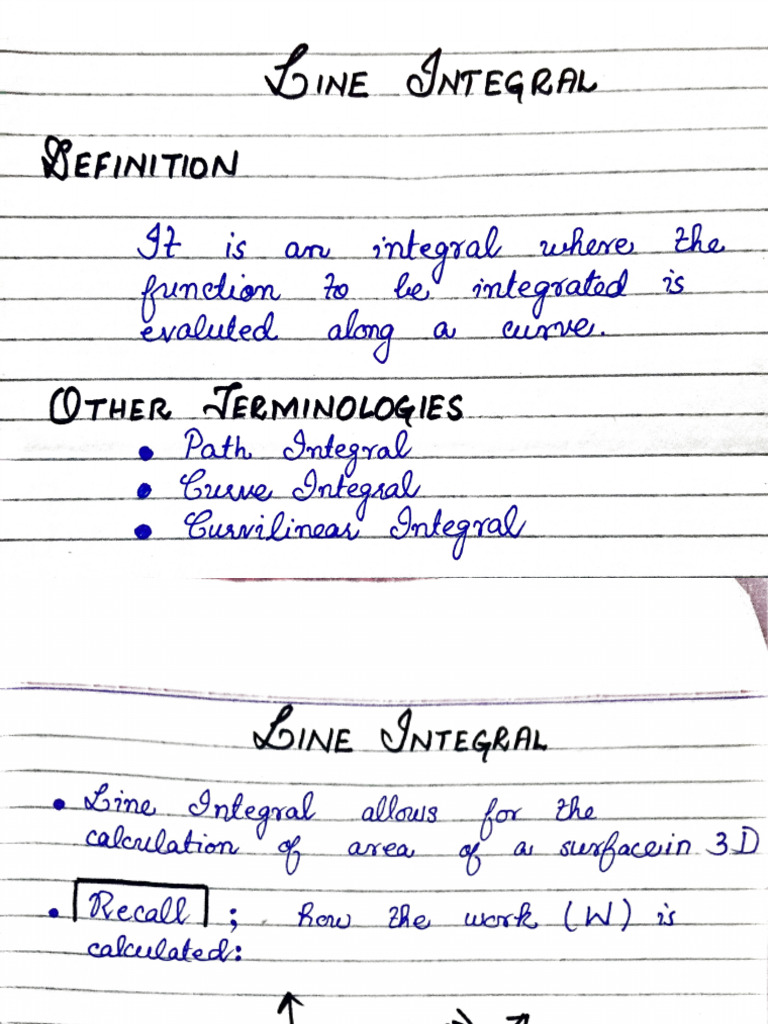Line Integral | PDF