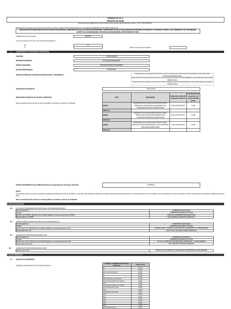 Formato7c - IOARR COLEGIOS UGEL HUANCABAMBA IOARR MASIVA | PDF