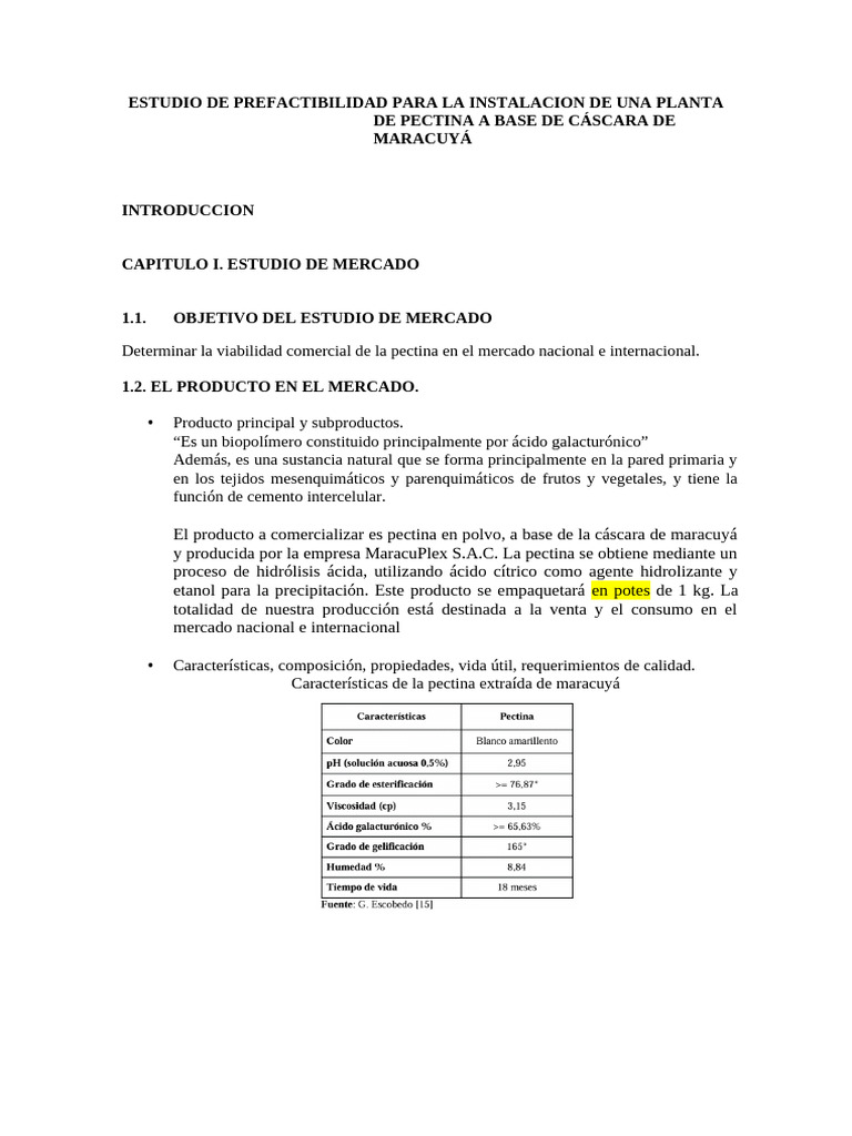 Formato ESTUDIO DE PREFACTIBILIDAD | PDF