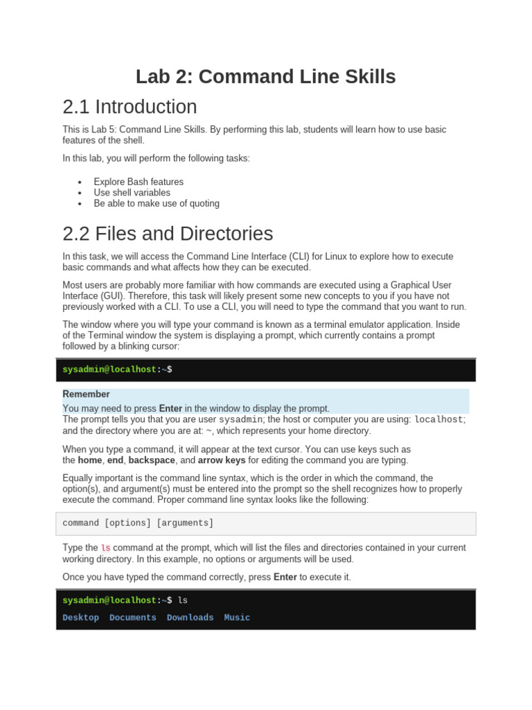 Lab 2 Command Line Skills Pdf