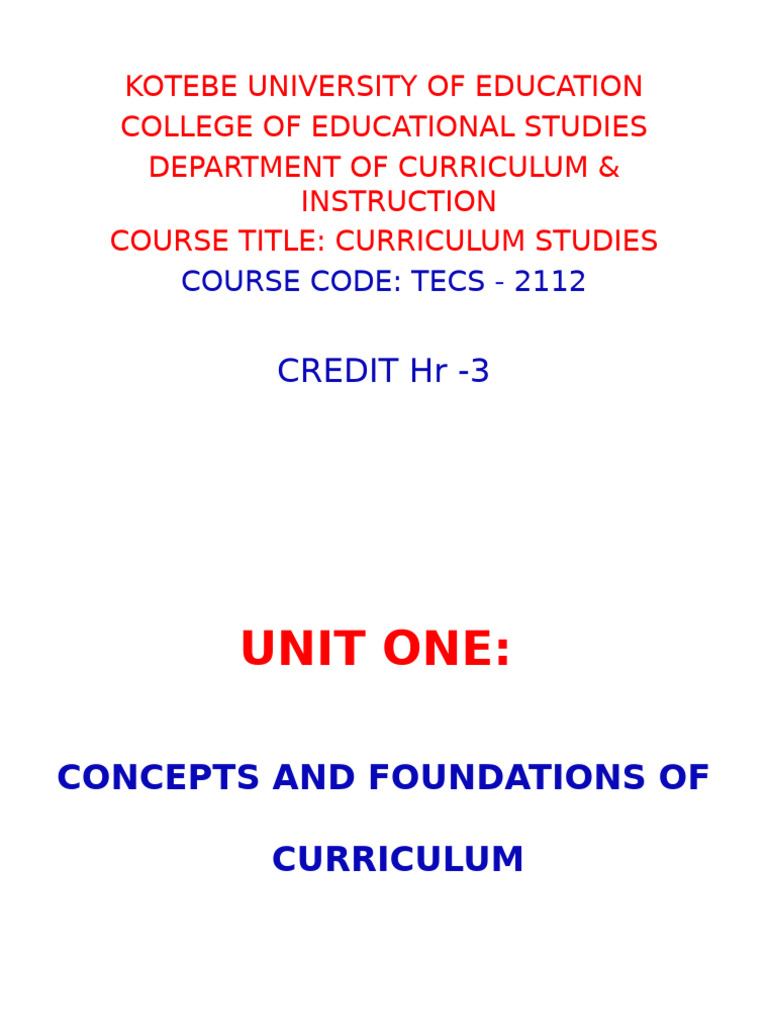 Curriculum Studies | PDF