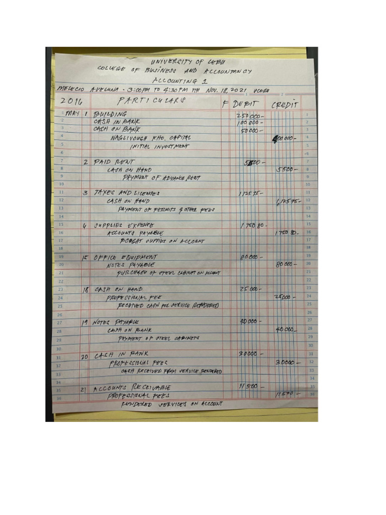 Accounting Journalising | PDF