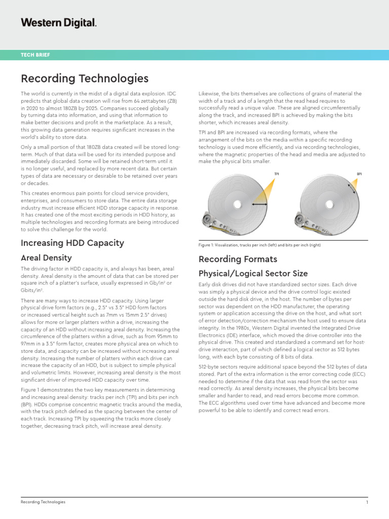 Tech Brief Recording Technologies | PDF