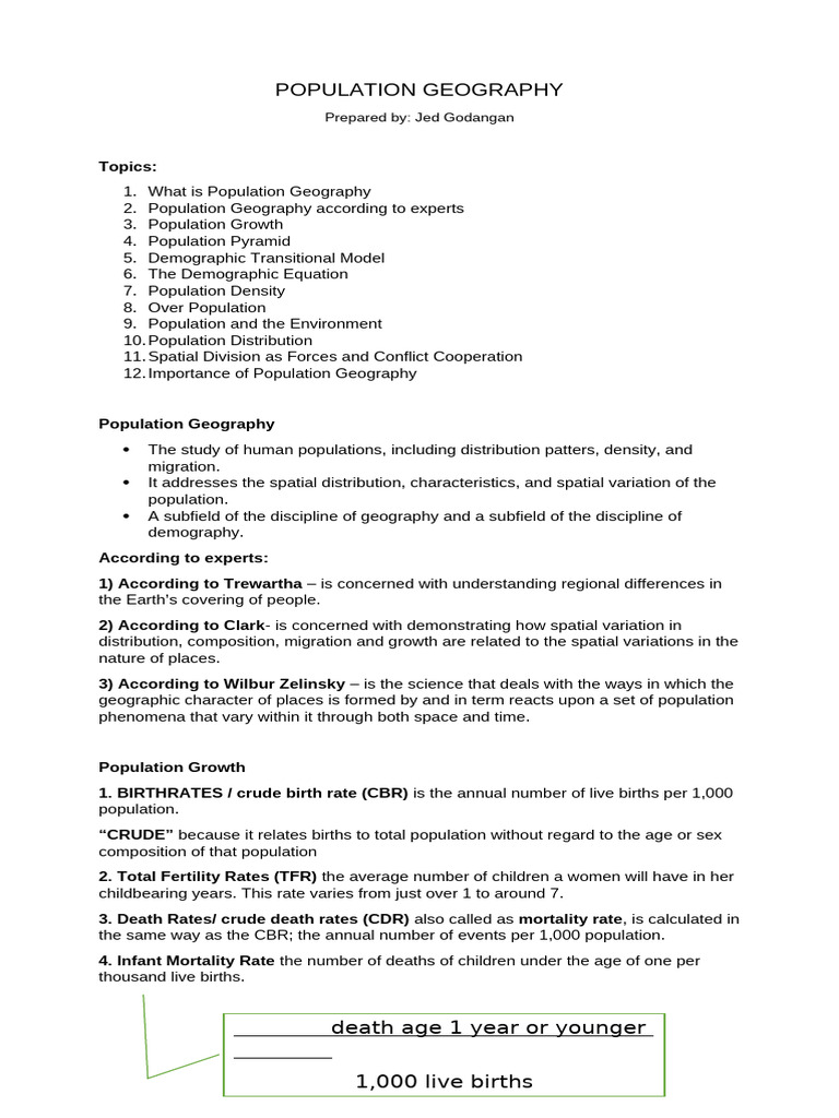 Population Geography | PDF | Demography | Population Growth