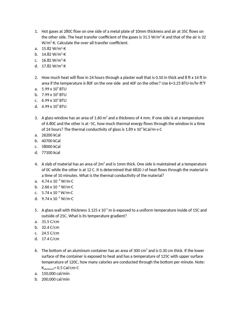 Conduction Problems | PDF