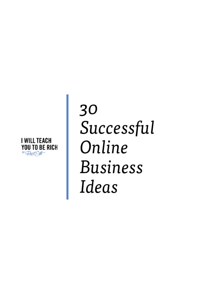 30 Successful Business Ideas | PDF