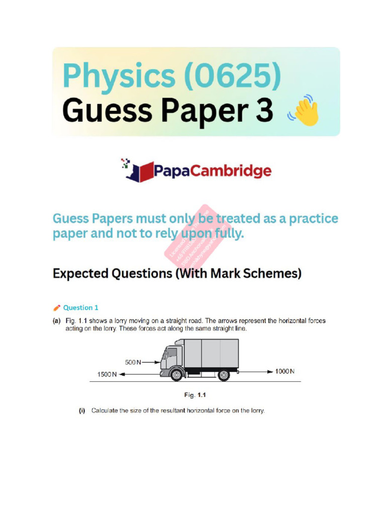 Physics 0625 Paper 3 | PDF