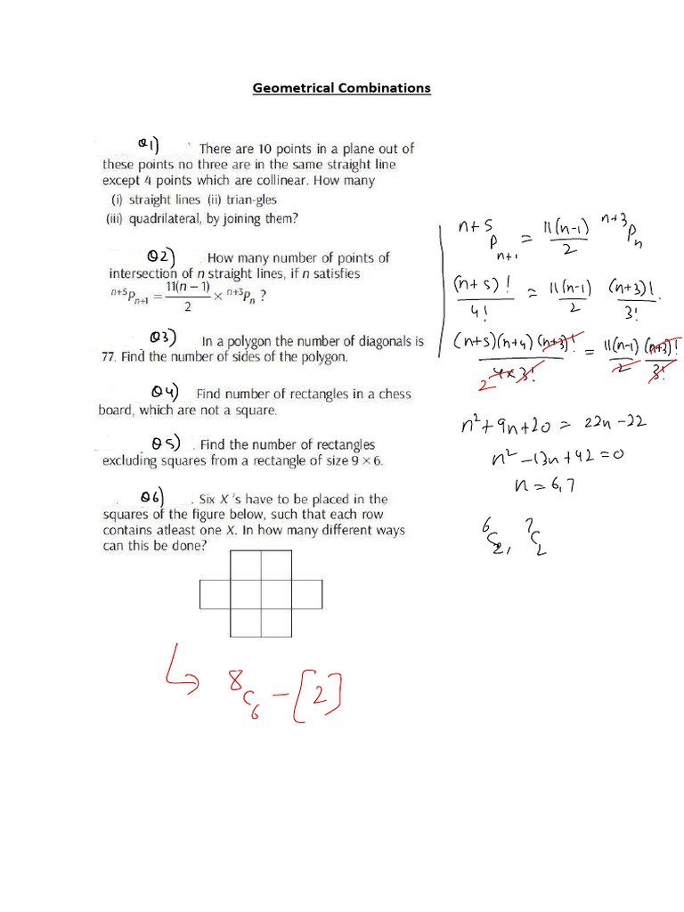 Geometrical Combination | PDF