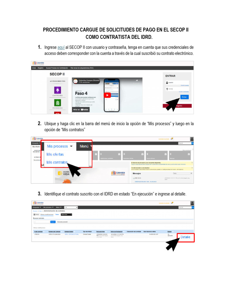 Instructivo Cargue Secop Ii | PDF