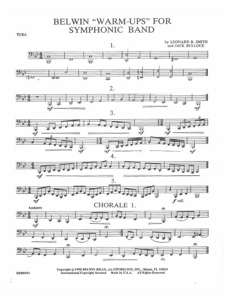 Belwin "Warm-Ups' For Symphonic Band | PDF