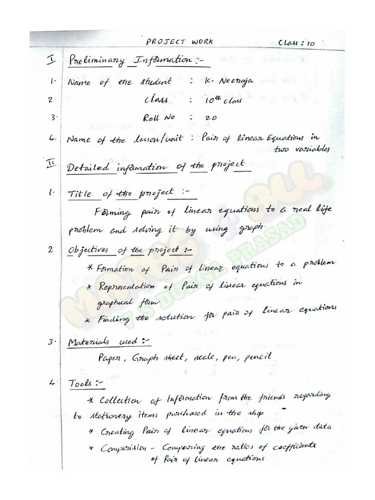 10th Fa1 Project (Maths 4 All) | PDF