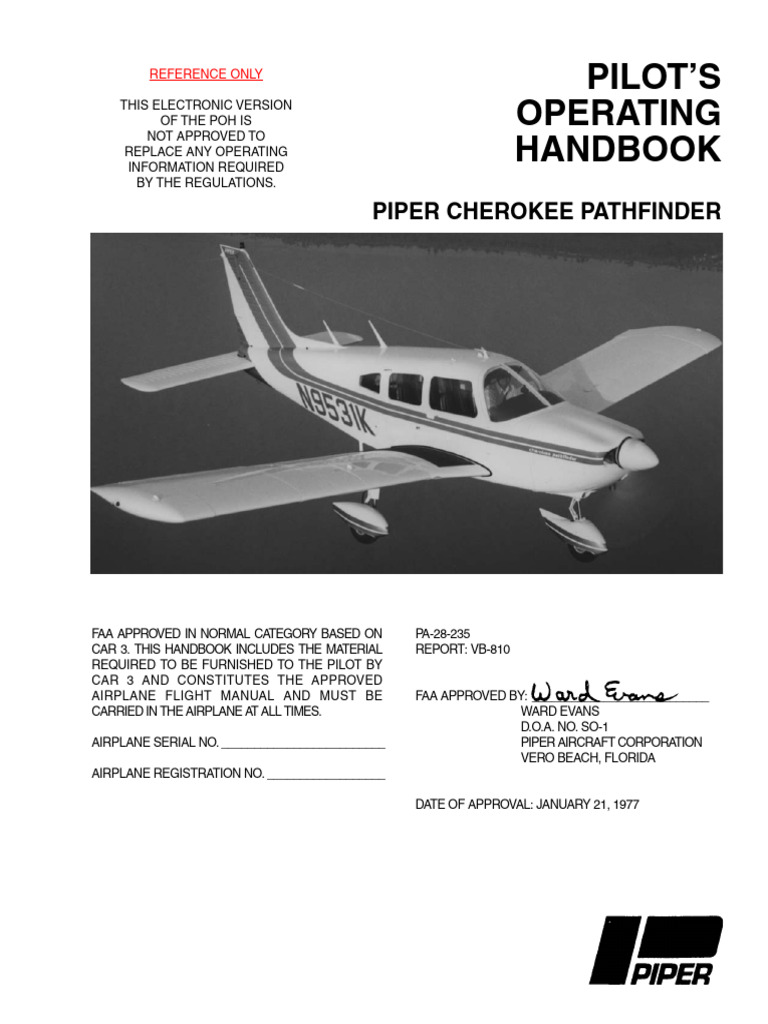 POH PIPER PA28-235 Cherokee PathFinder | PDF