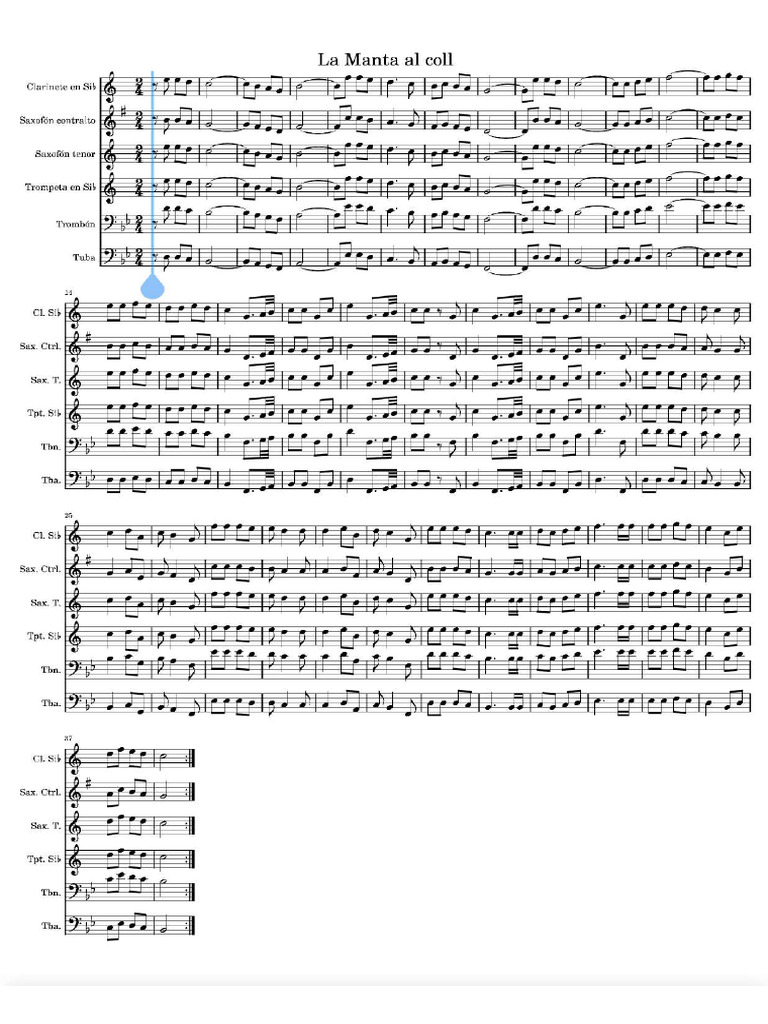 La Manta Al Coll - Todos Los Instrumentos | PDF