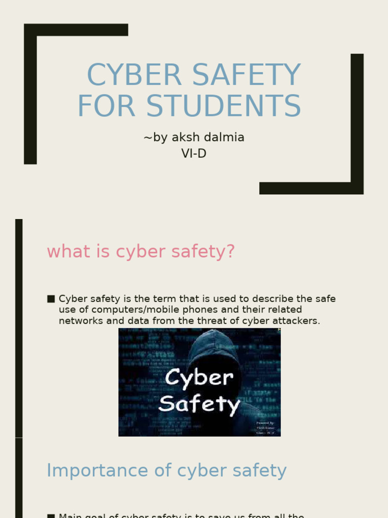 Cyber Safety For Students | PDF