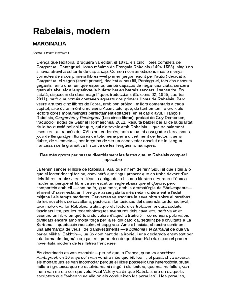 Rabelais | PDF