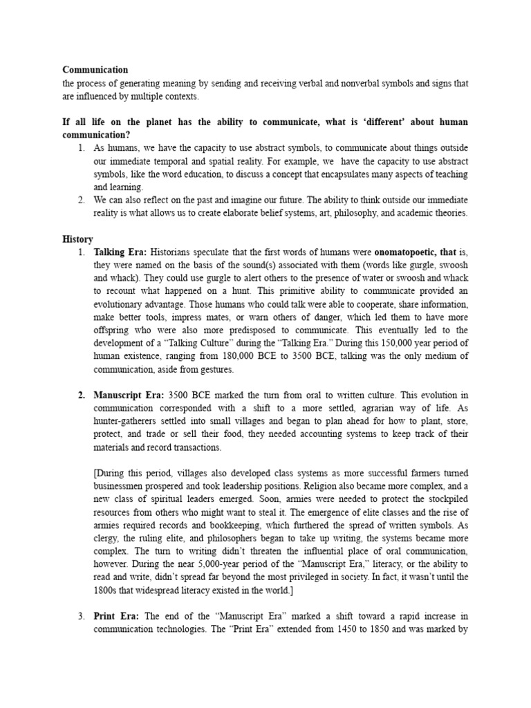 Fundamentals of Communication | PDF