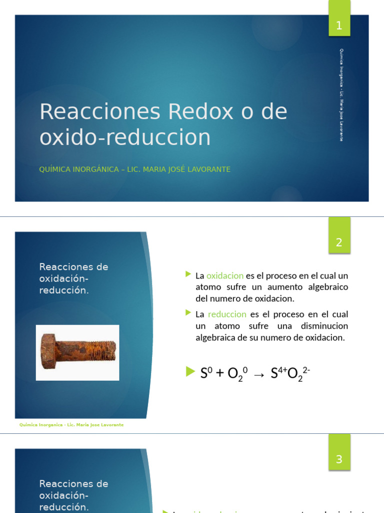 Reacciones Redox o de Oxido-Reduccion 2024 | PDF