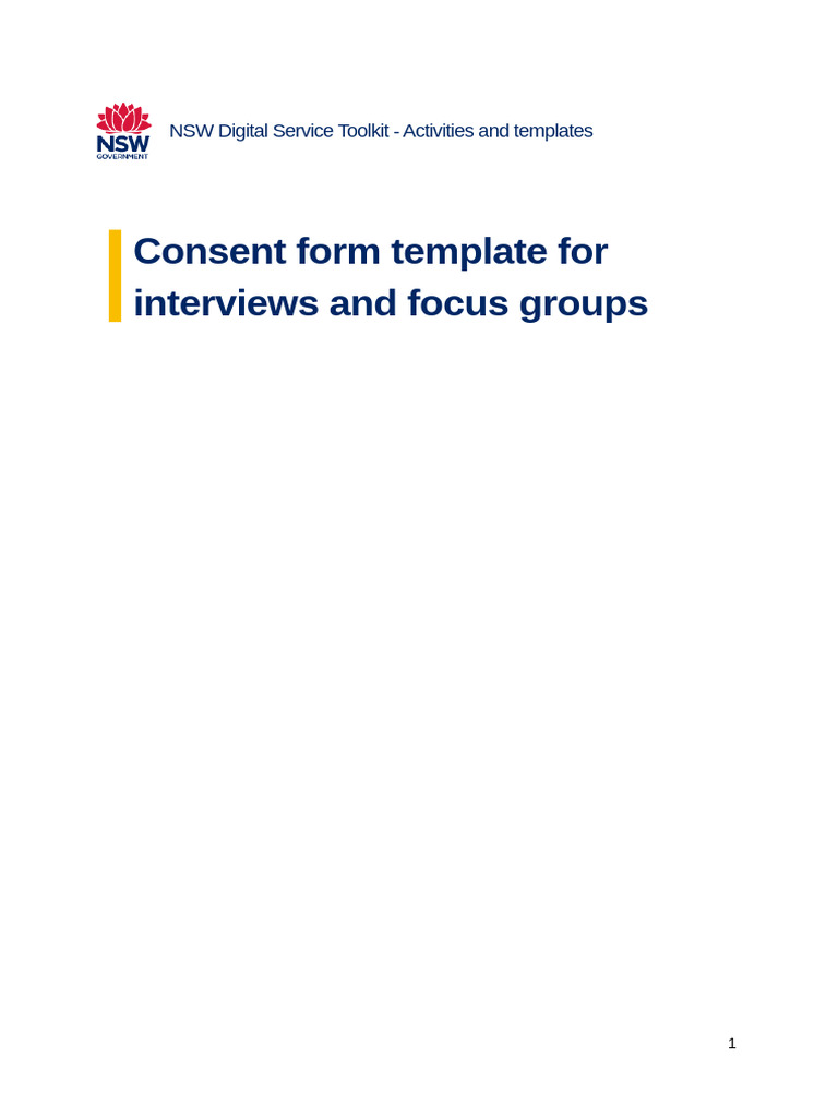 Template Consent Form Interview | PDF