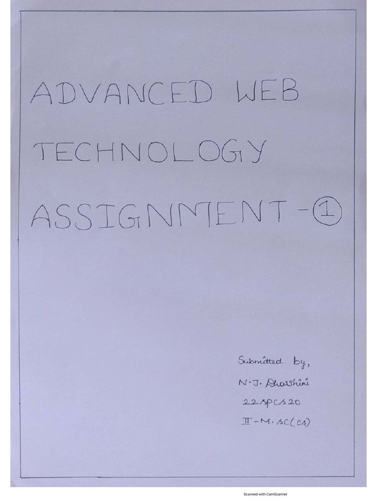 Awt Assignment-1 | PDF
