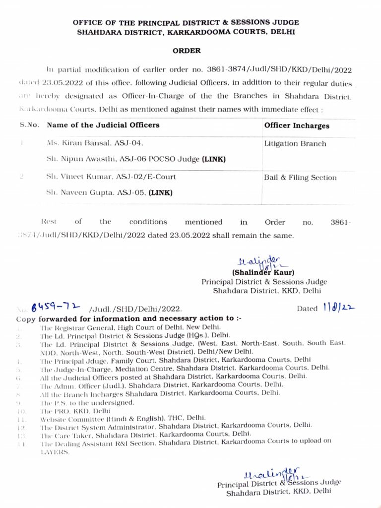 Designation of OIC 01-08-22 | PDF