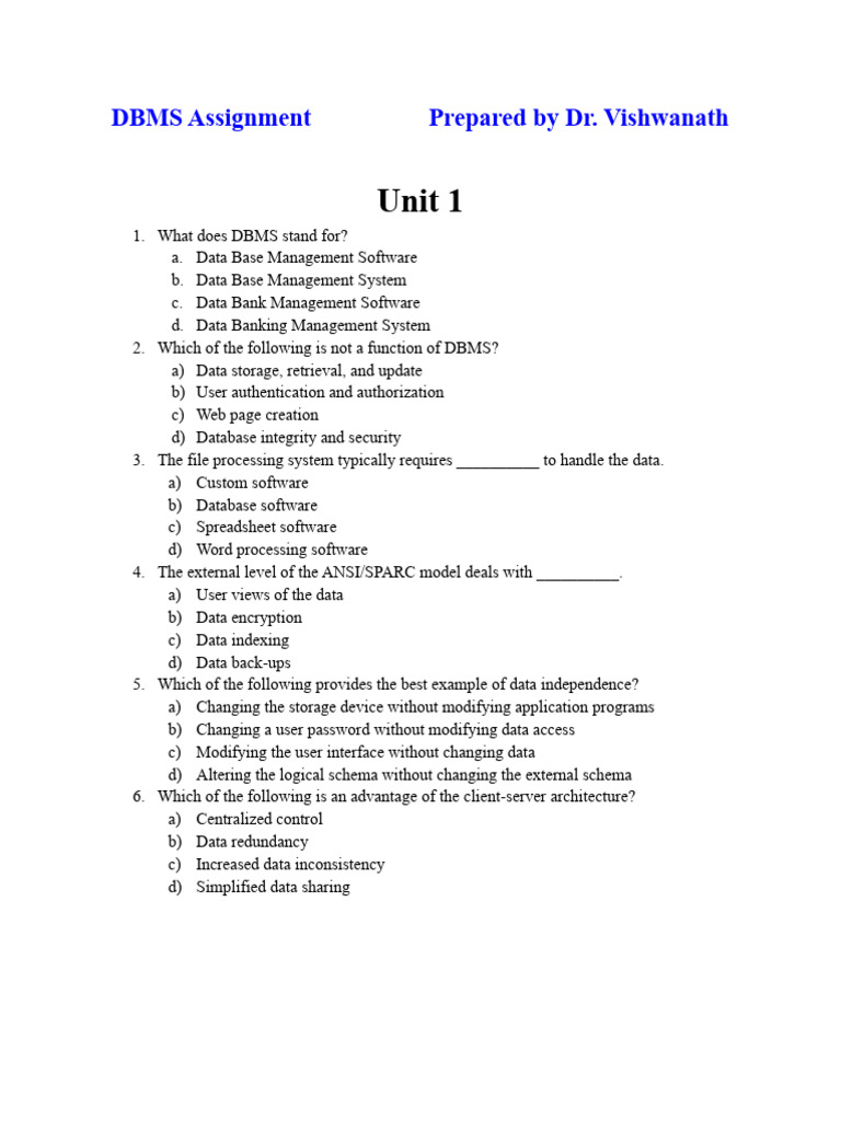 Assignment Unit 1 | PDF