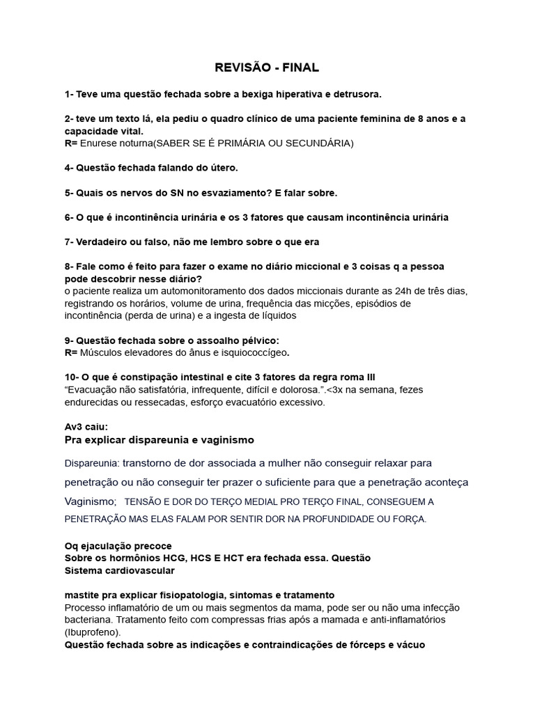 Revisão - Final | PDF