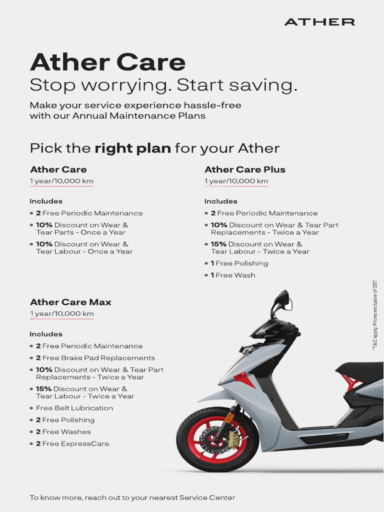 Ather Care Service Plans | PDF