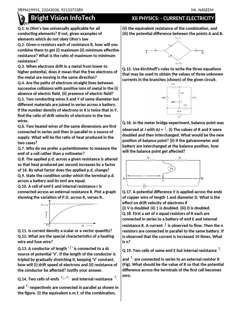 Current Electricity........... 2 | PDF