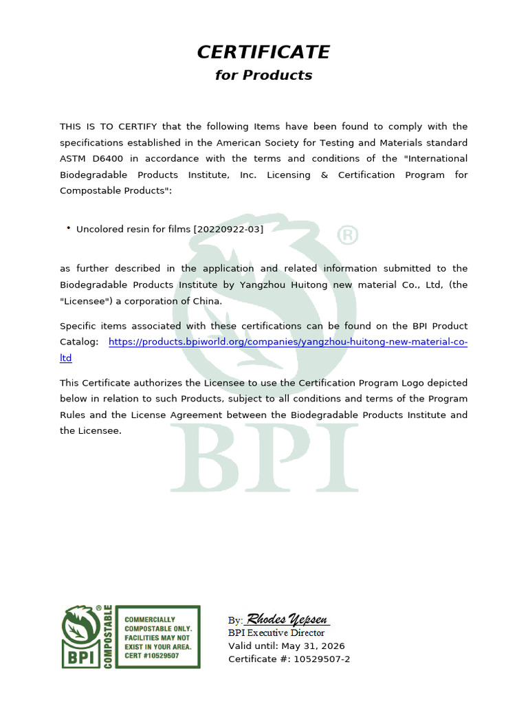 BPI - Resin For Films | PDF