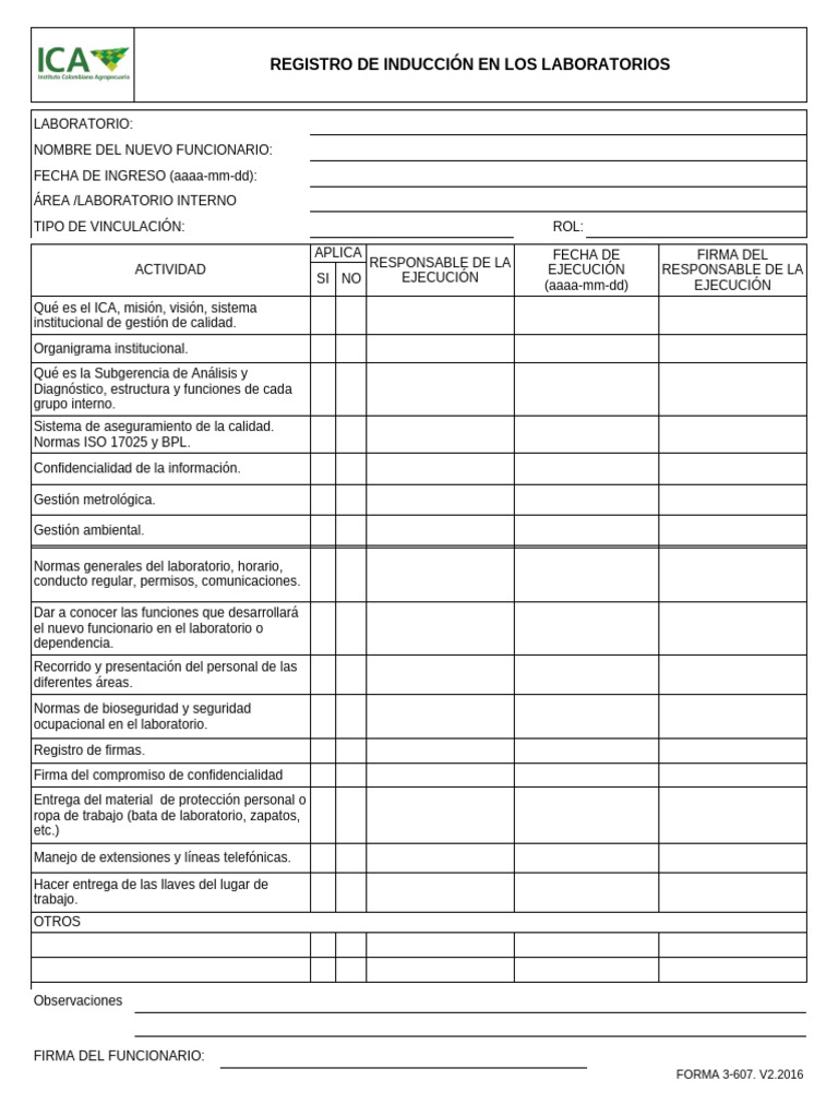 Forma 3-607 V2 | PDF