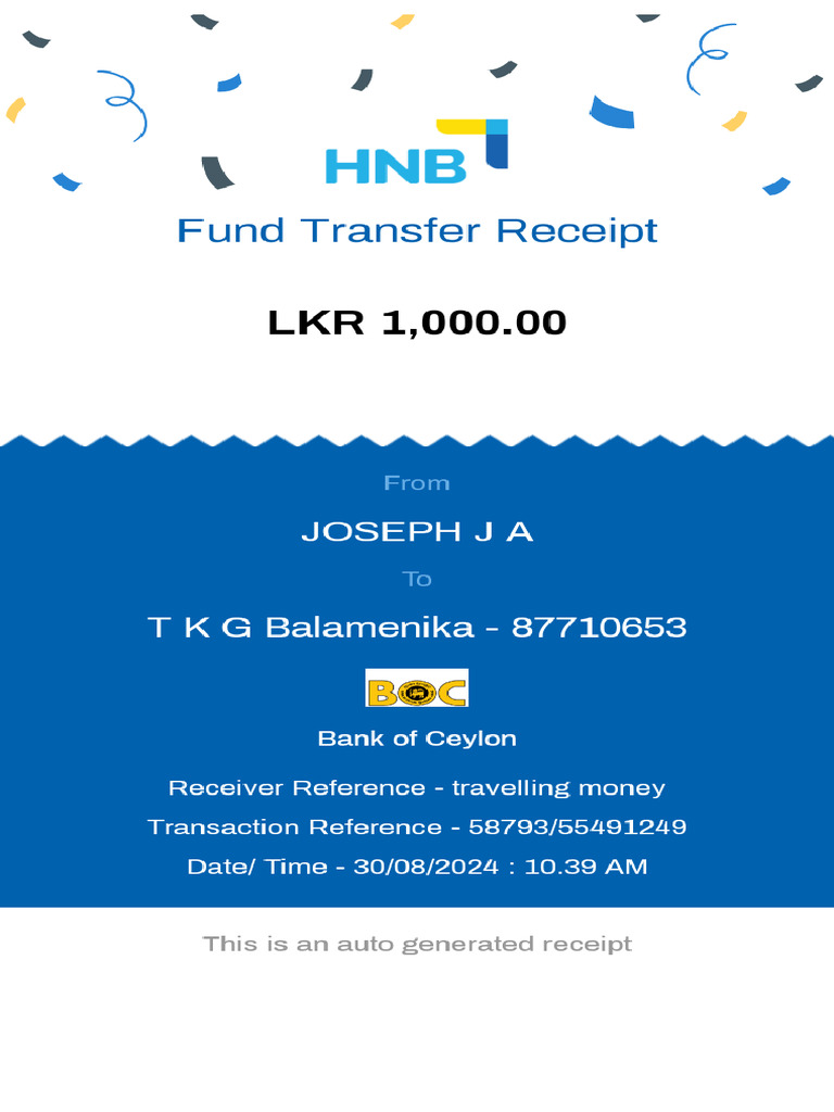 HNB DL Receipt 20240830 104059 | PDF