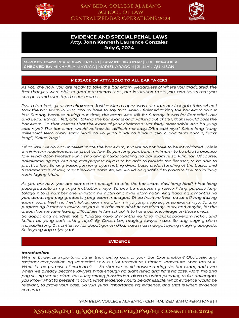 SBCA Lec 2024 Rem Part 2 | PDF
