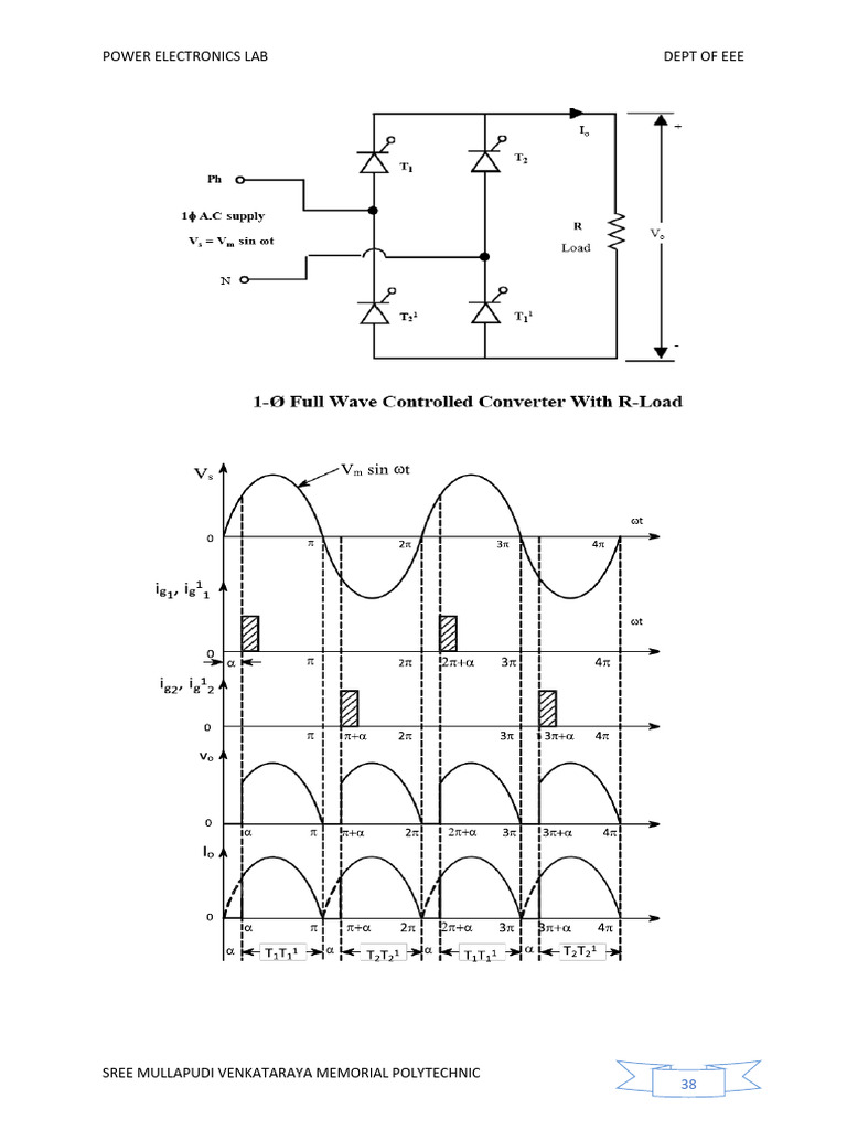 Single Phase Full Wave Controlled Converter | PDF