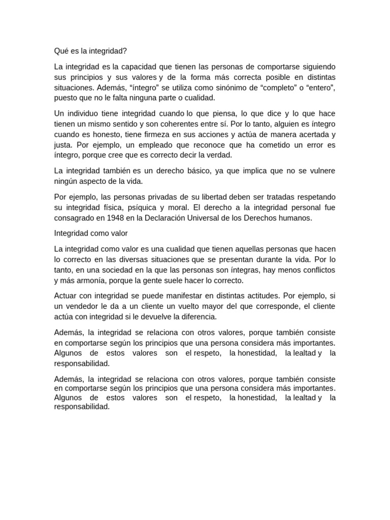 Integridad | PDF | Integridad | Crecimiento personal y profesional