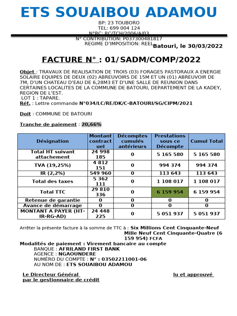 Ets Souaibou Tapare | PDF