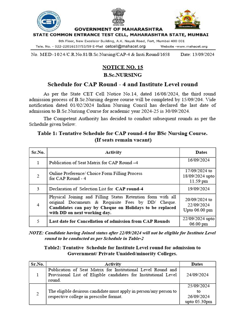 Notice No.15 - CAP 4 & Insti | PDF