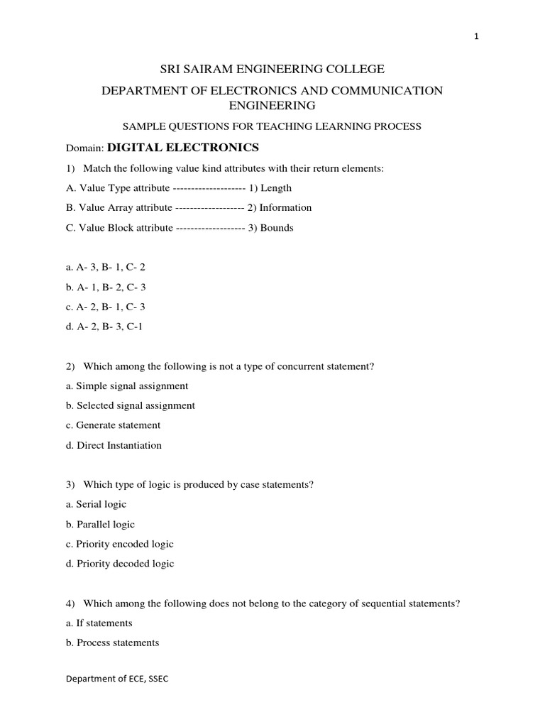 Digital Electronics 1 | PDF