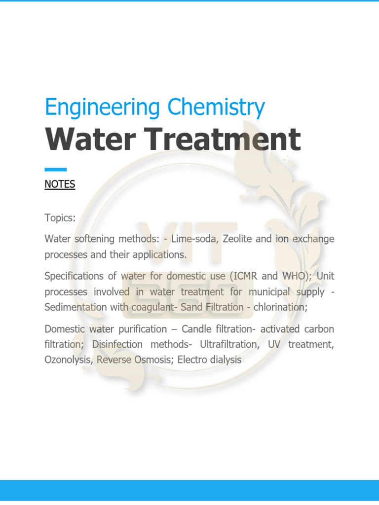 Engineering Chemistry Water Treatment | PDF