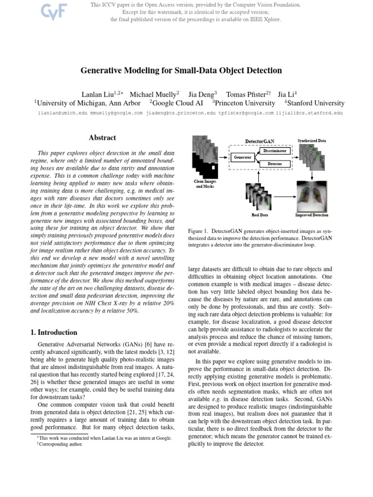 Generative Modeling For Small-Data Object Detection | PDF