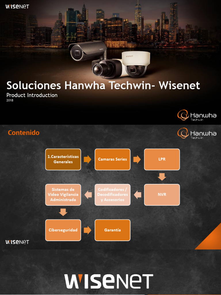 Presentacion CCTV Hanwha Techwin Wisenet | PDF