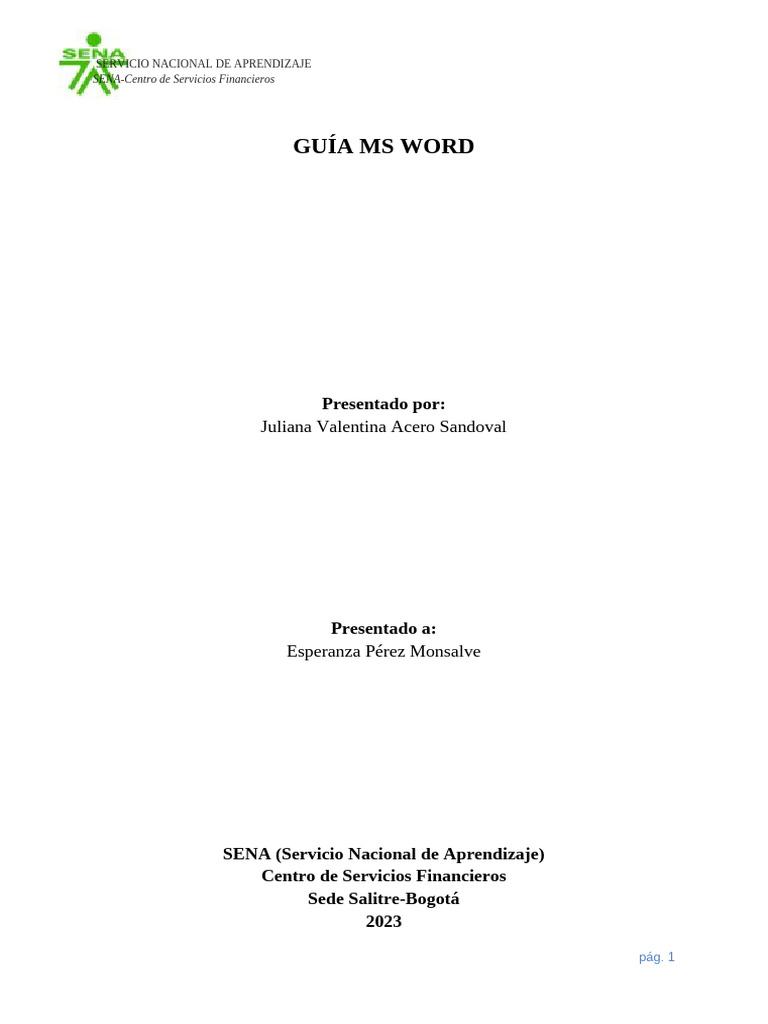 Guia Ms Word - Tics | PDF