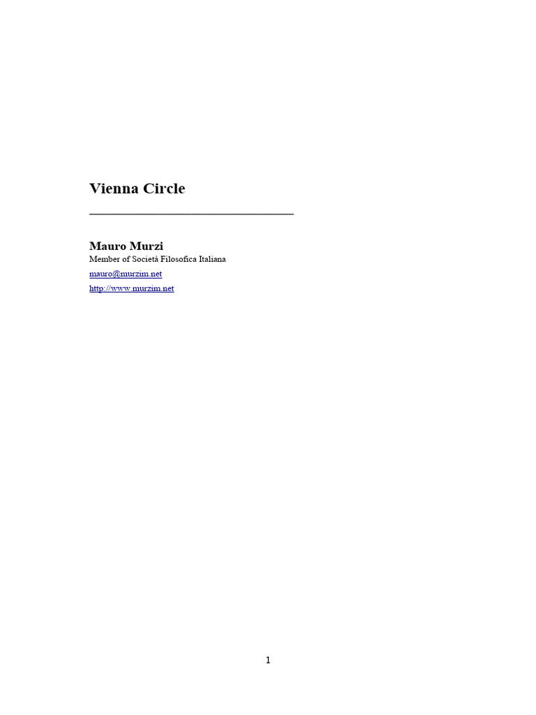 Vienna Circle | PDF