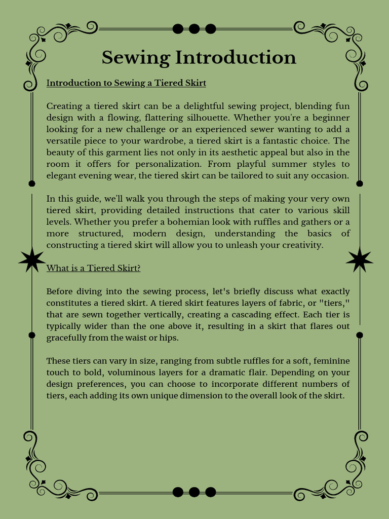 Sewing Introduction | PDF