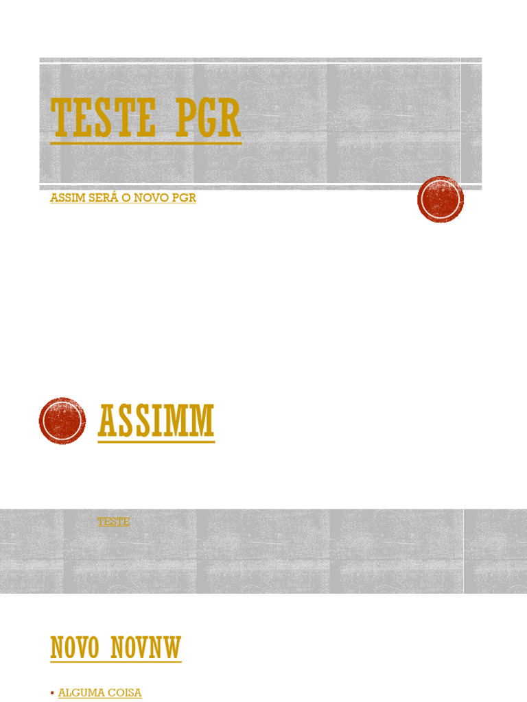 Teste PGR Full PDF Interativo | PDF
