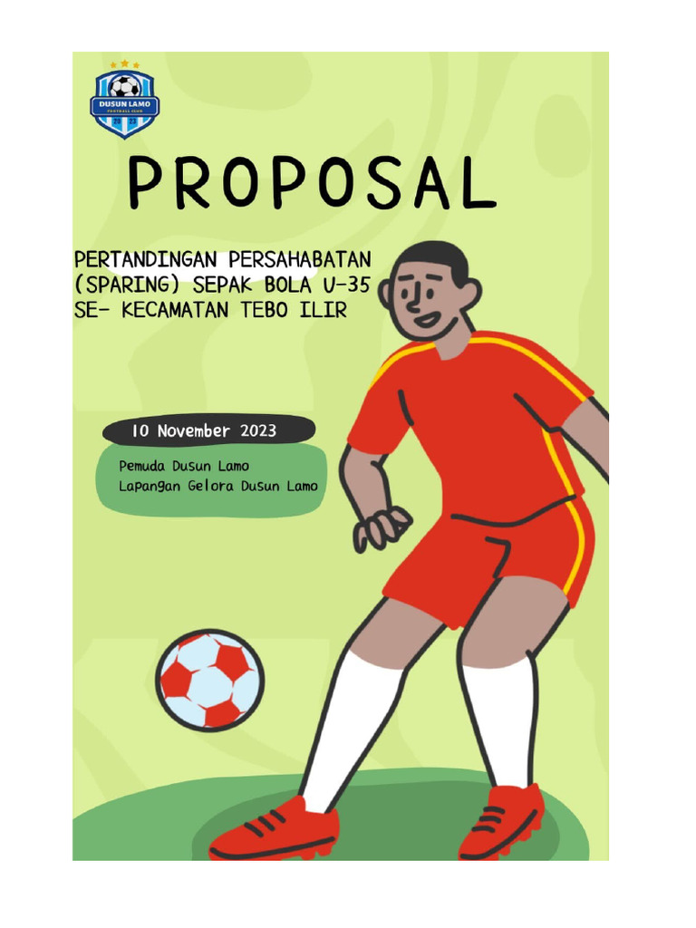 Proposal Pertandingan Sepak Bola U-35 Dusun Lam0 | PDF