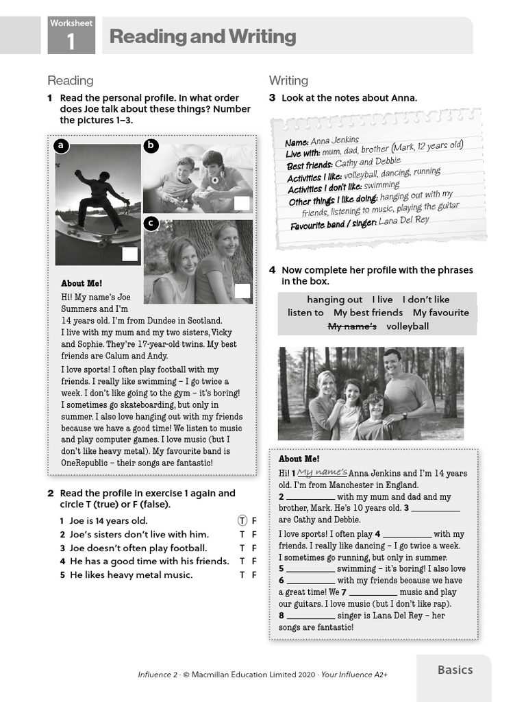 L2 A2PLUS W1 Basics Reading Writing | PDF