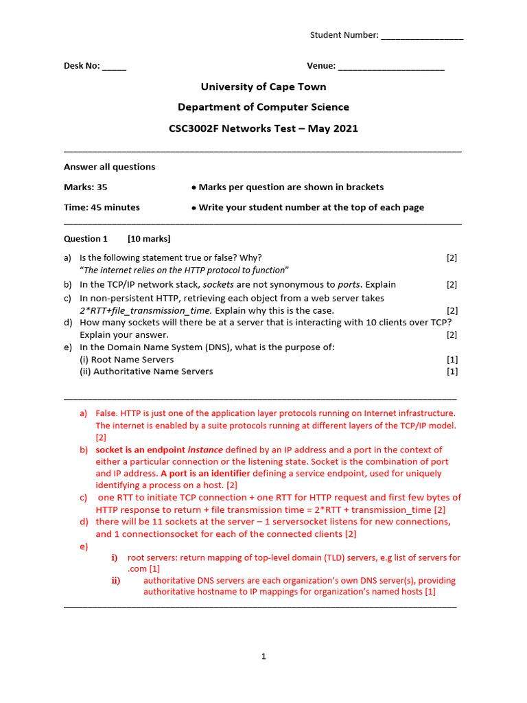 Networks ConcessionTest2021 Memo | PDF